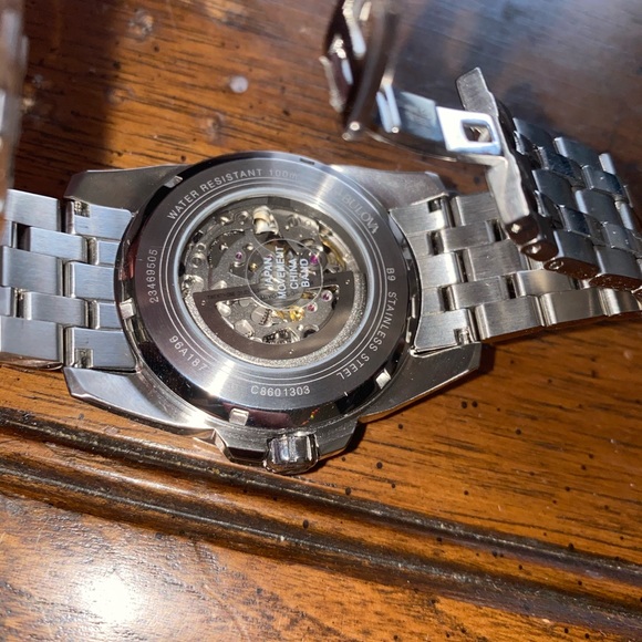 Bulova | Accessories | Bulova Skeleton Watch With Blue Accents | Poshmark